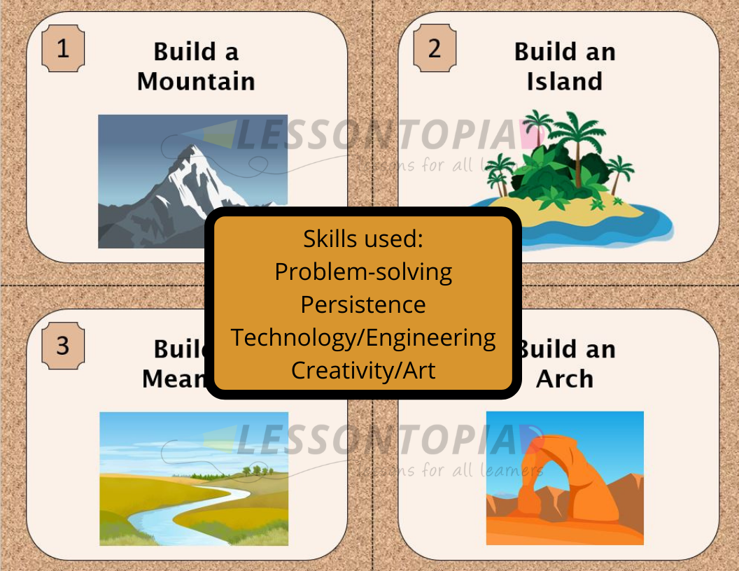 Minecraft Challenges | Landforms | STEM Activities | Teaching Resources