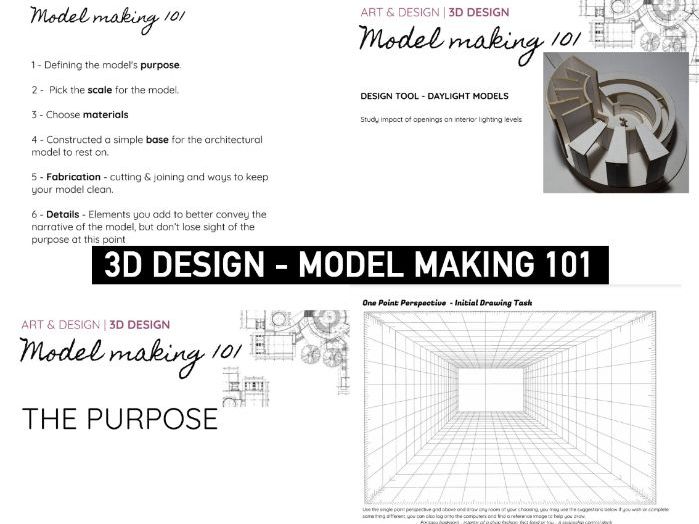 ARCHITECTURE 3D Design | Model Making Basics | Teaching Resources
