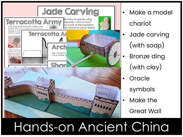 Ancient China Art Hands-on Shang Dynasty Activities Great Wall of China ...