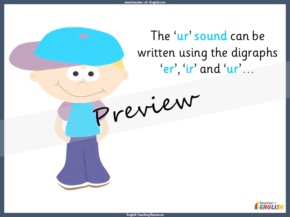Vowel Digraphs Making the 'ur' Sound - Year 1 Spelling | Teaching Resources