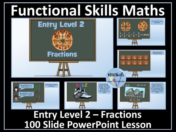 Fractions - Functional Skills Maths - Entry Level 2 | Teaching Resources