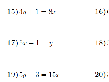 Gradient of a line given its equation worksheets (with solutions ...
