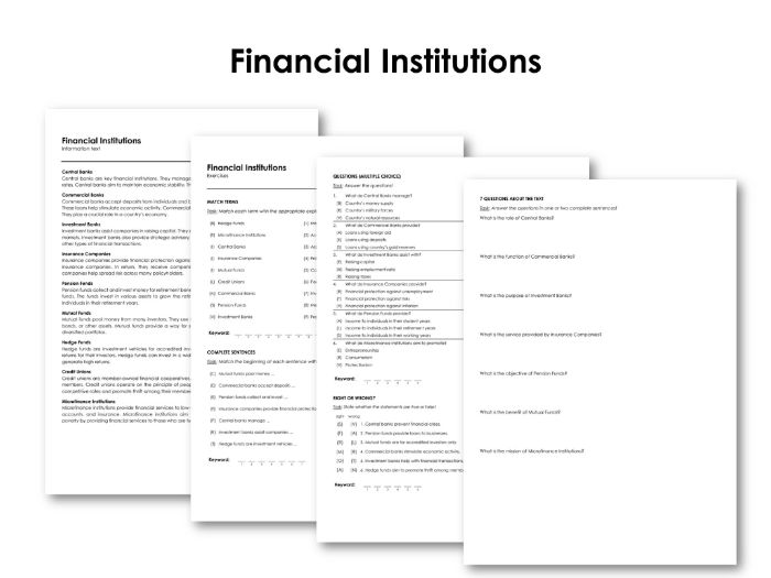 Financial Institutions | Teaching Resources Financial Institutions | Teaching Resources