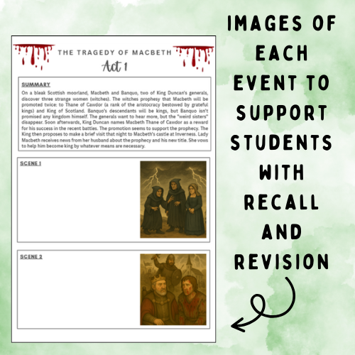 GCSE - Shakespeare's Macbeth - Act 1 (Note-Taking Resource or Revision ...
