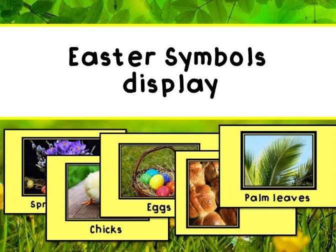 Easter symbols display -RE: Christianity | Teaching Resources
