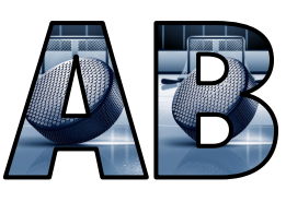 Hockey Ice Puck Sports Physical Education Lettering Set Display Title ...