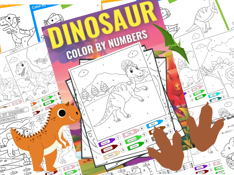 Dino-Mite Color By Numbers: Roaring Fun for Kids! | Teaching Resources