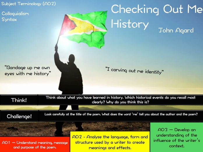 Checking Out Me History John Agard AQA Poetry Power And Conflict