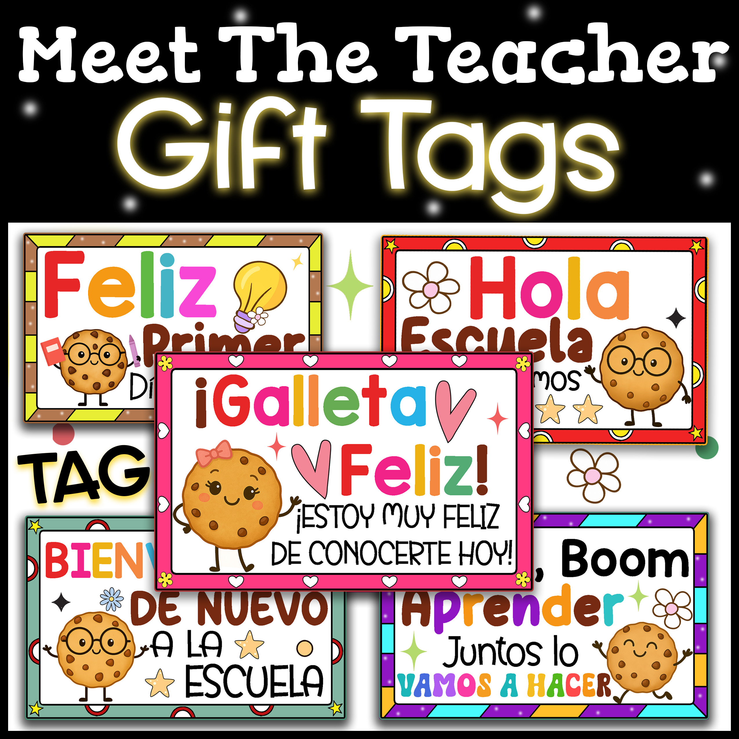 Spanish Back-to-School Gift Tags | Meet the Teacher Evening | Etiquetas ...