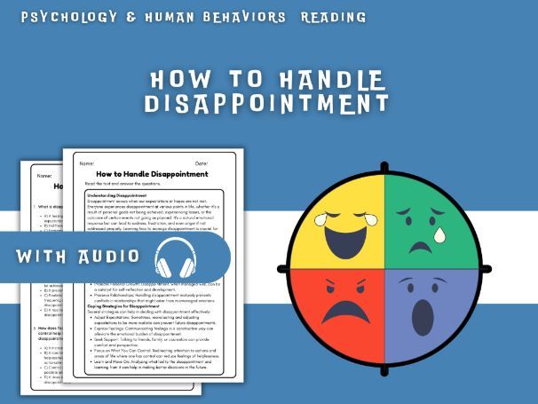 How to Handle Disappointment -Psychology and Human Behavior Reading ...