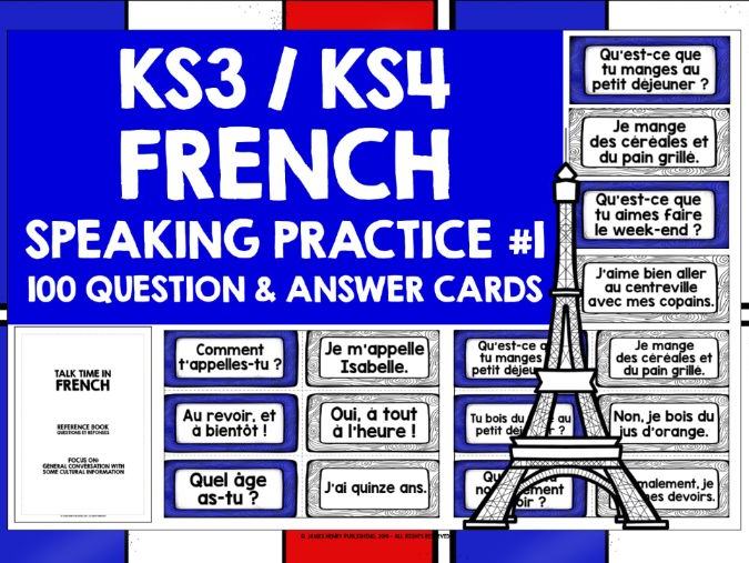 FRENCH SPEAKING PRACTICE CARDS #1 | Teaching Resources