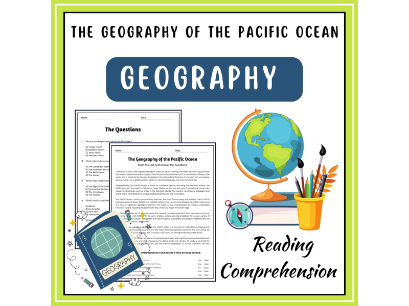 The Geography of the Pacific Ocean Reading Comprehension Passages ...