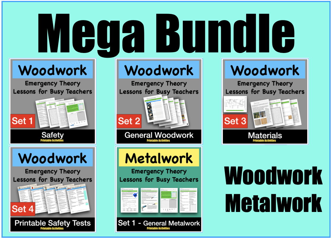 Woodwork and Metalwork Mega Bundle | Teaching Resources