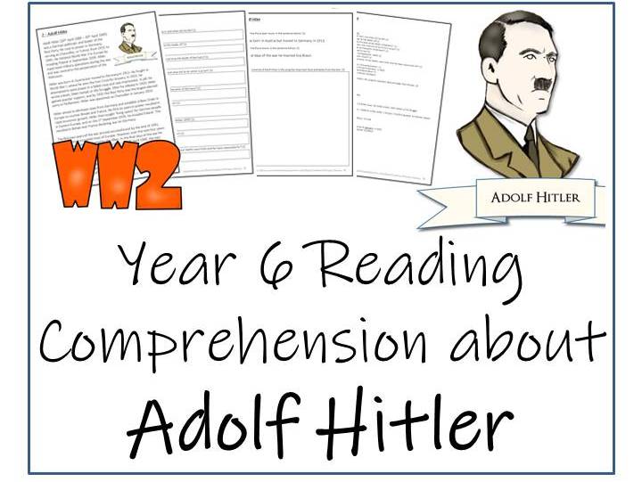 Adolf Hitler- Year 6 Reading Comprehension Activity by Irvine109 ...