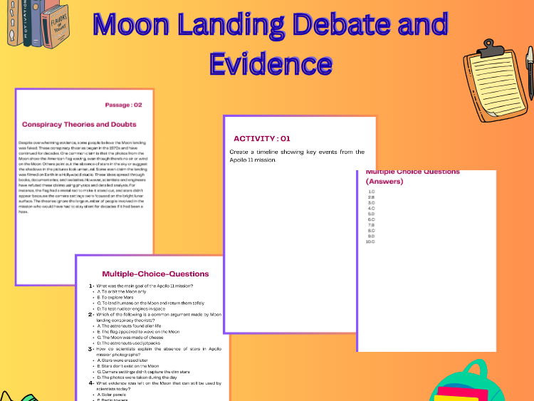 Moon Landing Debate and Evidence | Teaching Resources