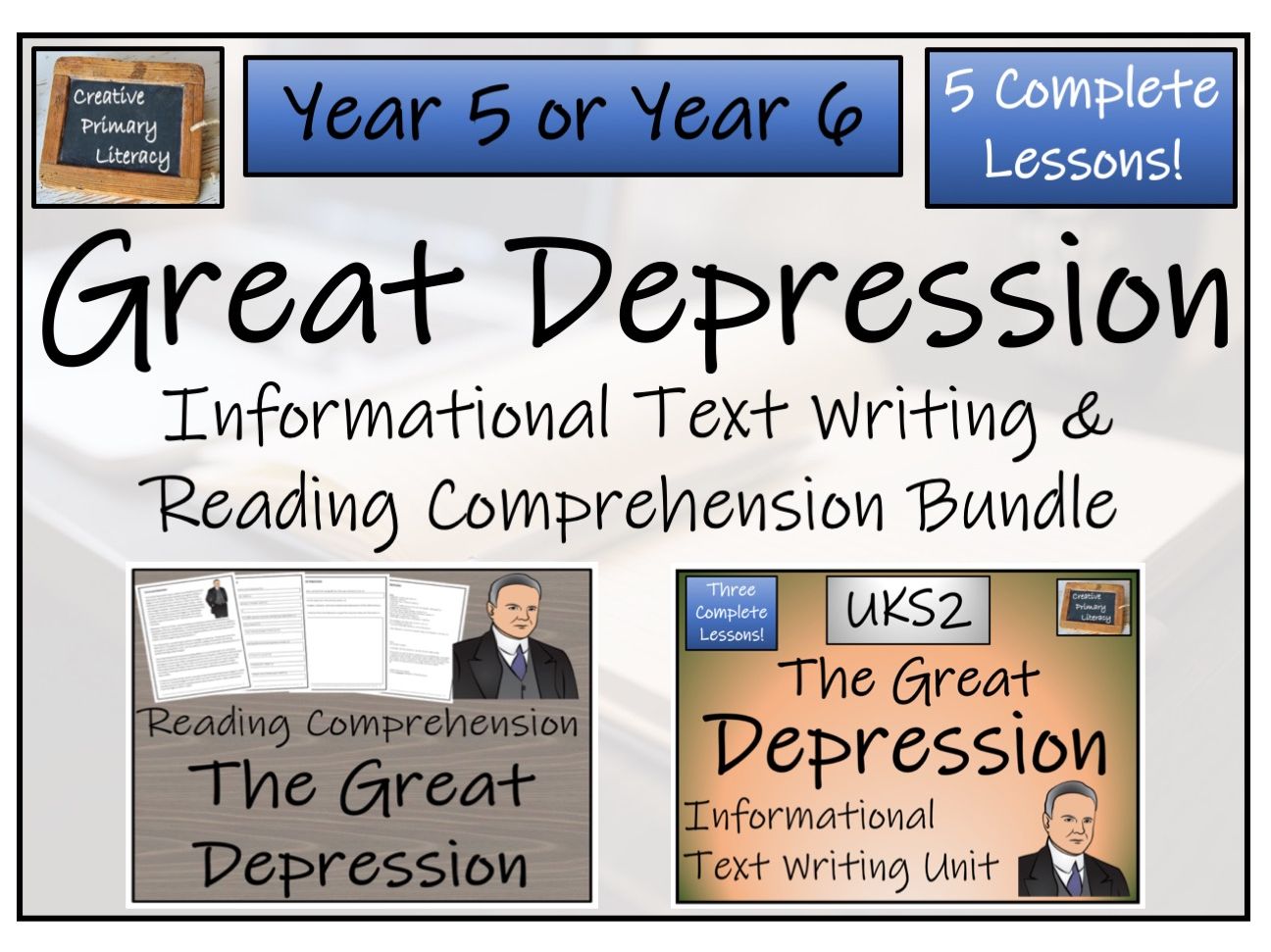 UKS2 History - The Great Depression Reading Comprehension ...
