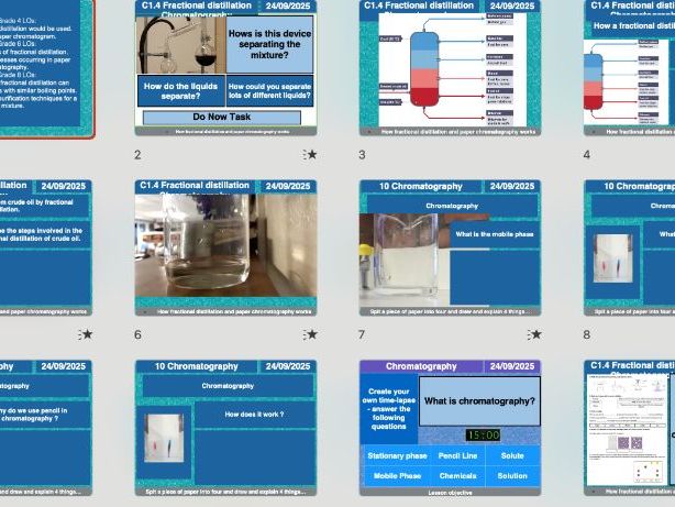 AQA Chemistry C1.4 – Fractional Distillation & Chromatography (Updated 2025 | Editable Lesson ...