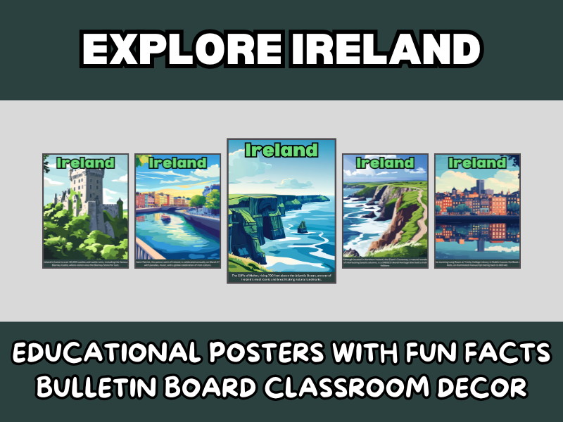 Explore Ireland Europe – Educational Posters with Fun Facts | Bulletin ...