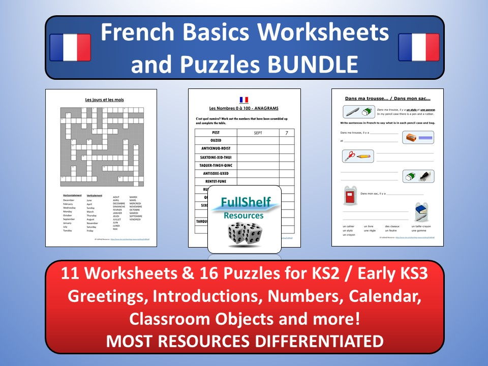 Primary French resources: describing your school