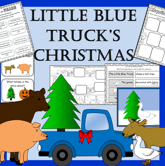 Little Blue Truck's Christmas book companion plus sequencing and craft ...