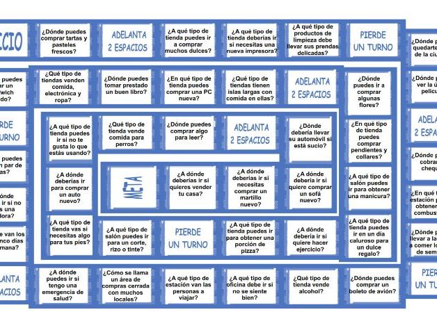 Places and Buildings Spanish 4 Worksheet-2 Game-1 Exam Bundle ...