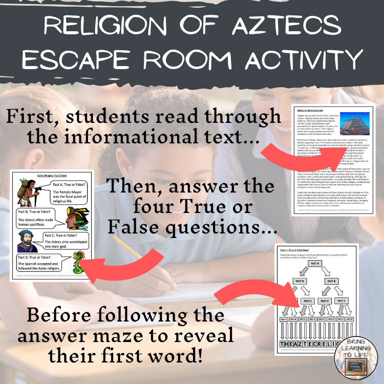 Religion in the Aztec Empire Escape Room Activity | Teaching Resources