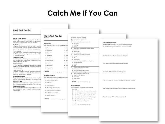 The Movie "Catch Me If You Can" | Teaching Resources