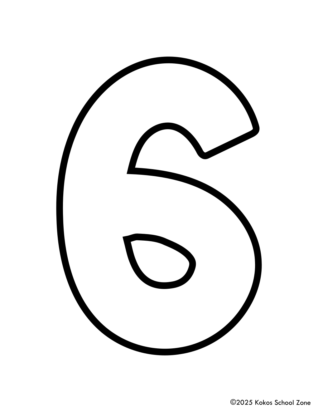 Number Outlines 0-20 - Bold Printable Templates for Crafts, Tracing ...