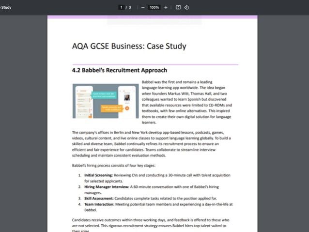 AQA GCSE Unit 4 Business Case Study Activity Pack | Teaching Resources