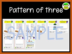 The rule (or pattern) of three - Differentiated Activities Set ...