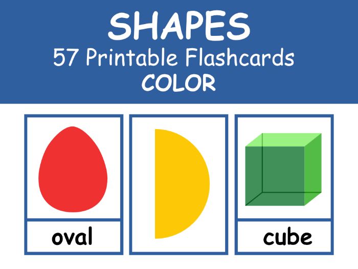 Elementary school English language learning resources: shapes