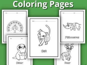 Cute Animals Coloring Pages for Kids – 70 Printable Fun & Educational ...