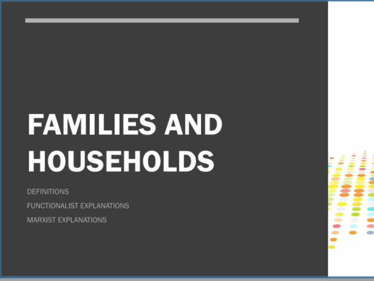 Families and Households A level Sociology | Teaching Resources