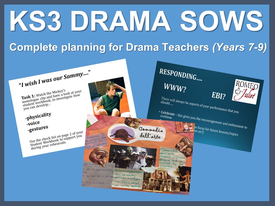 Key Stage 2 & 3 Complete schemes of work for DRAMA teachers bundle ...