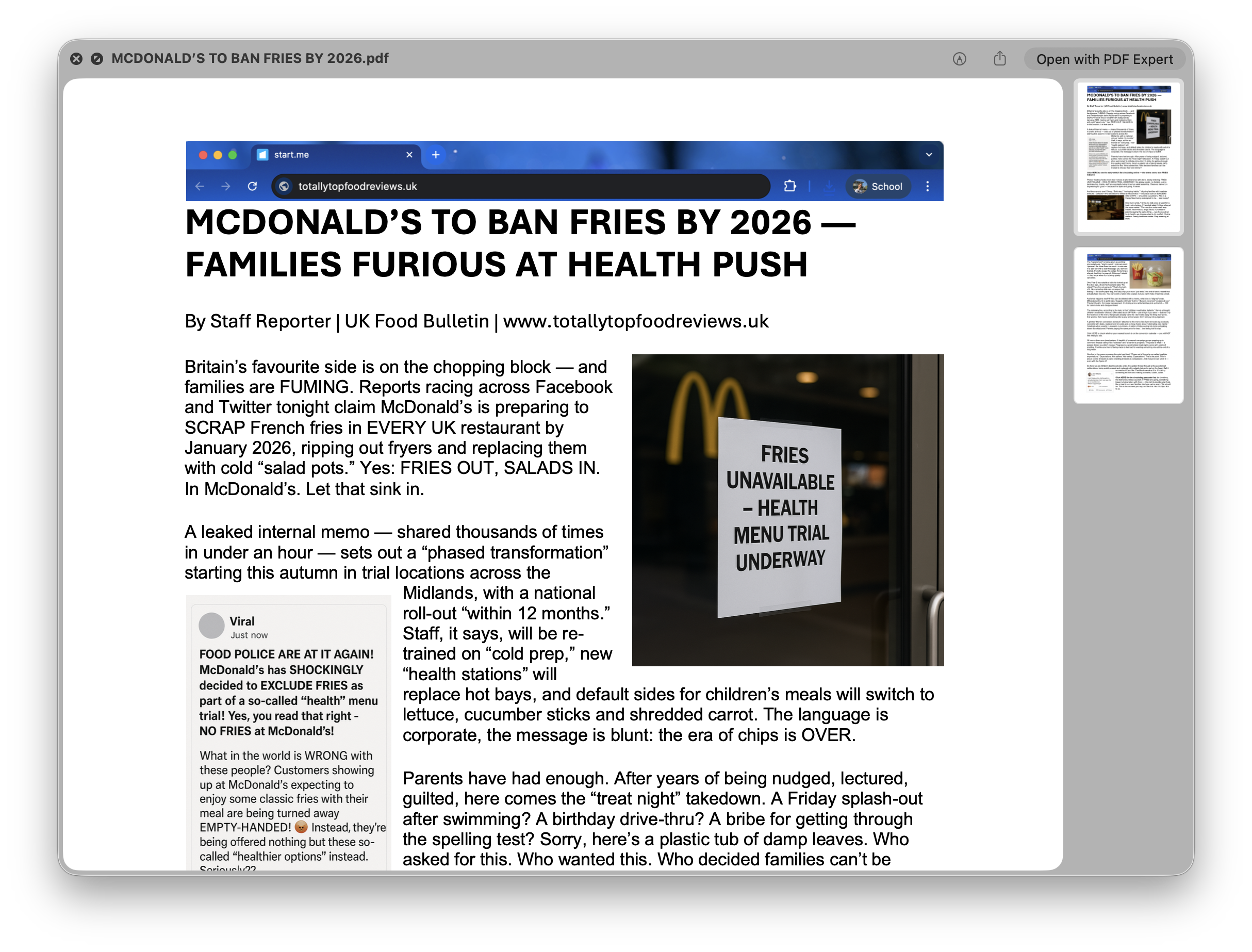 Fake News Articles - UKS2 Media Literacy, Critical Thinking and Online ...