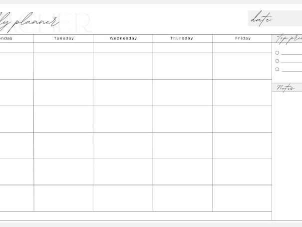 Weekly teacher planner sheet 6P day | Teaching Resources