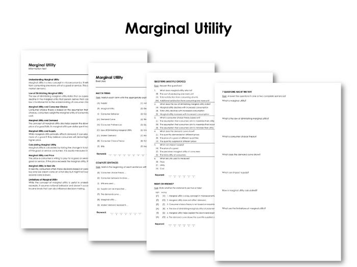 Marginal Utility | Teaching Resources