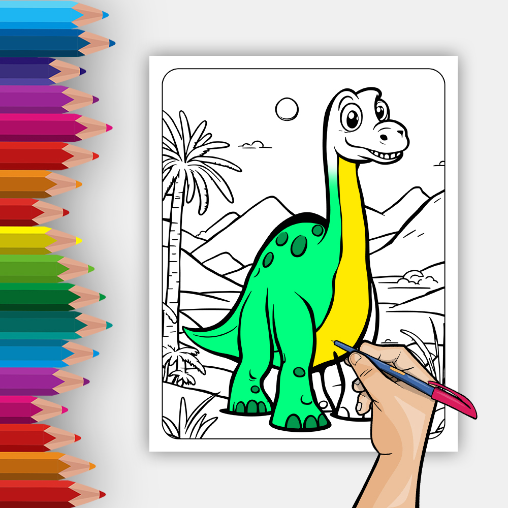 Printable Dinosaur Coloring Pages for Kids' Activities | Teaching Resources