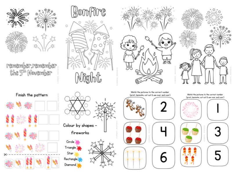 Bonfire Night Activity Pack – 21 Pages | EYFS & KS1 | Maths, Phonics ...
