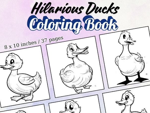 Hilarious Ducks Coloring Pages / Sheets of Hilarious Ducks {Coloring ...