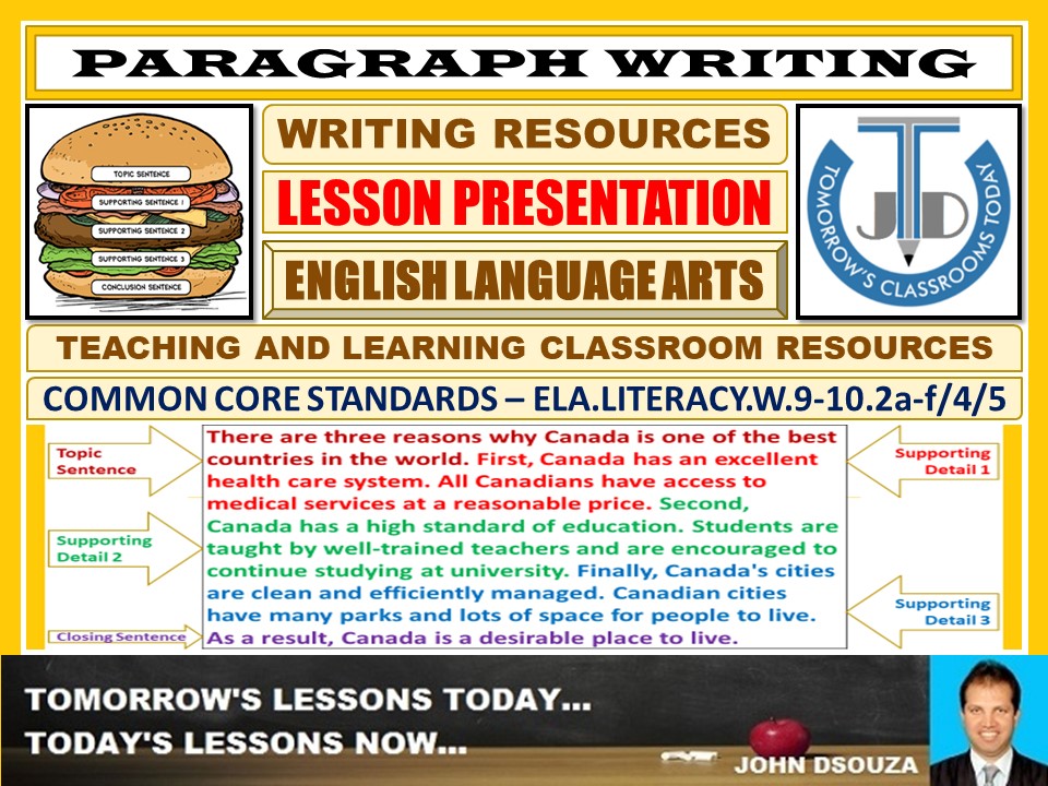 PARAGRAPH WRITING LESSON PRESENTATION Teaching Resources PARAGRAPH WRITING LESSON PRESENTATION Teaching Resources