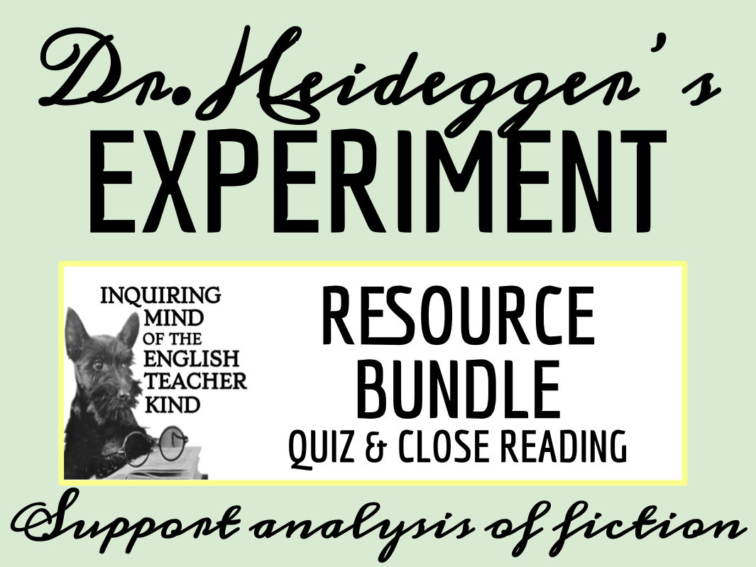 "Dr. Heidegger's Experiment" by Nathaniel Hawthorne Resource Bundle ...