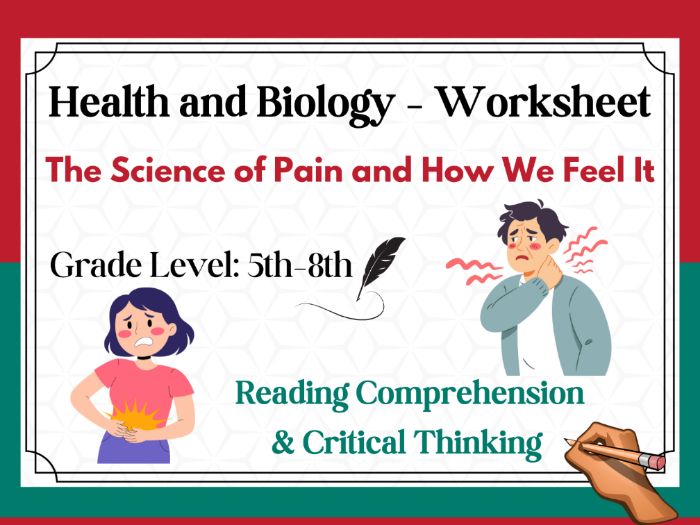 The Science of Pain and How We Feel It: Reading Comprehension Passages ...