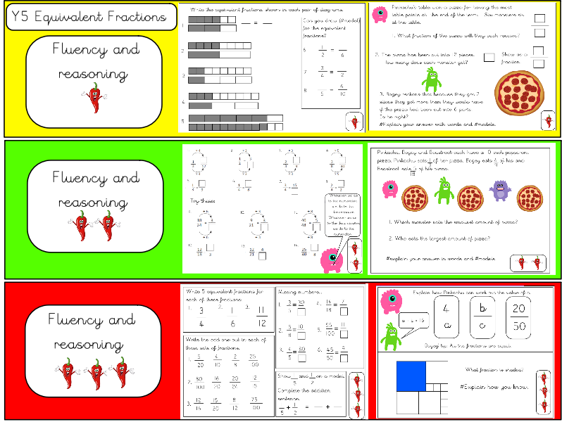 Year 5 Equivalent Fractions Fluency And Reasoning Teaching Resources Year 5 Equivalent Fractions Fluency And Reasoning Teaching Resources
