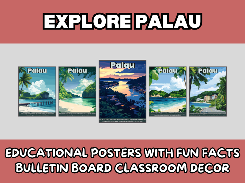 Explore Palau – Educational Posters with Fun Facts | Bulletin Board ...