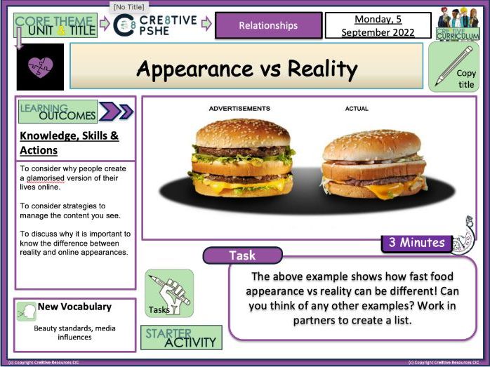 Appearance v Reality | Teaching Resources