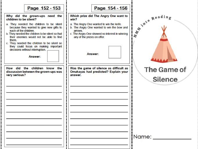 The Game of Silence - Grade 4 HMH into Reading | Teaching Resources
