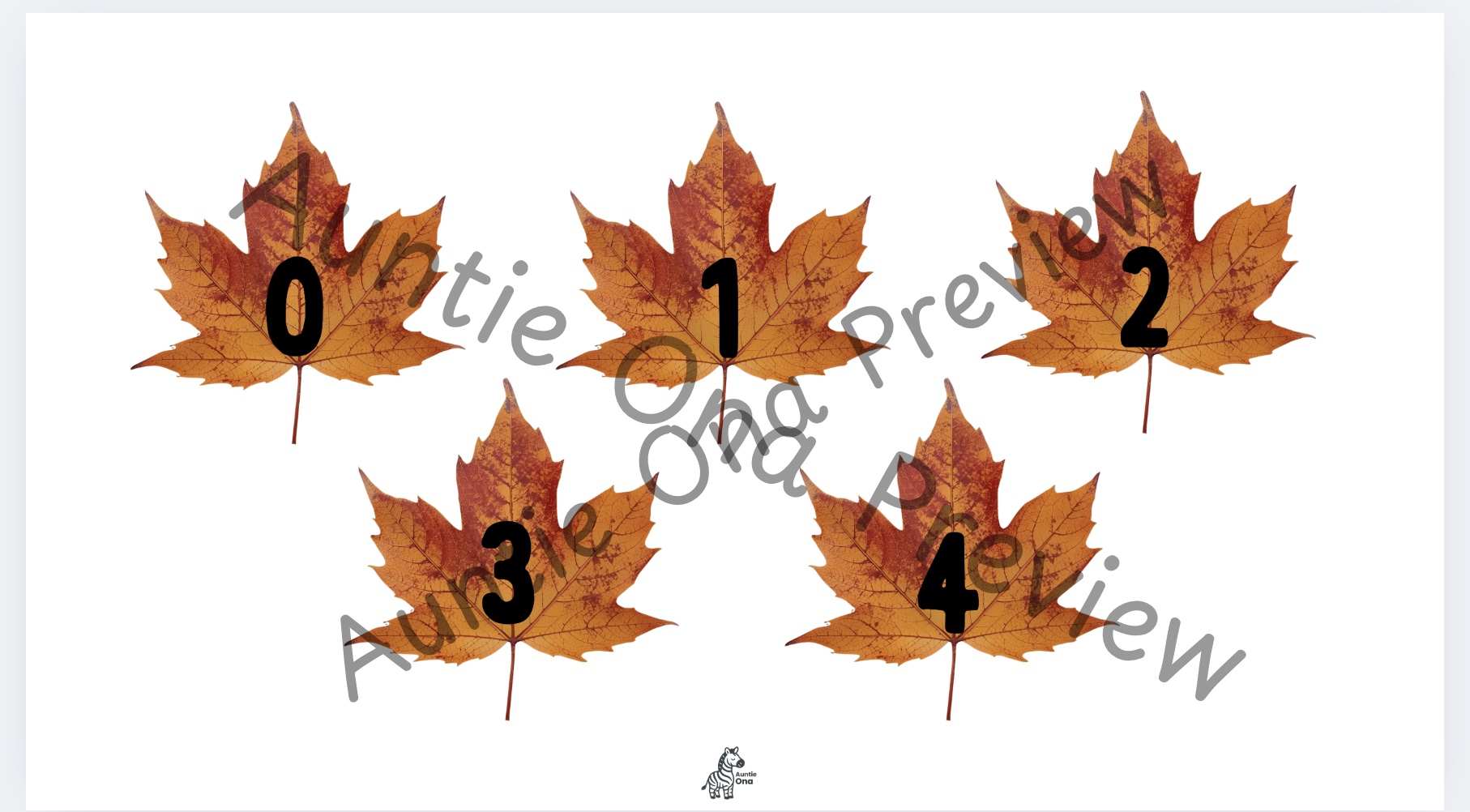EYFS Autumn Leaves Number Hunt 0-20 | Teaching Resources