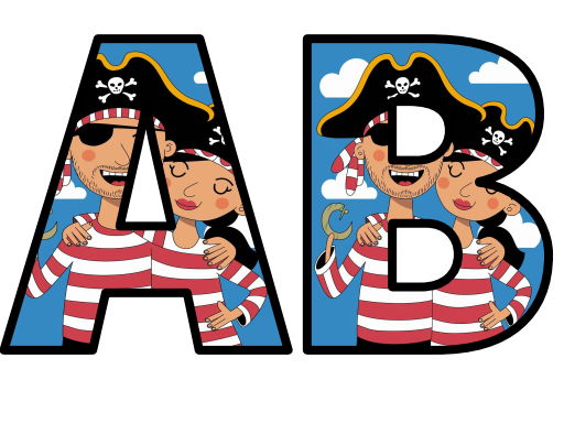 Pirates Happy Dramatic Role Play Center Area Lettering Set Display ...