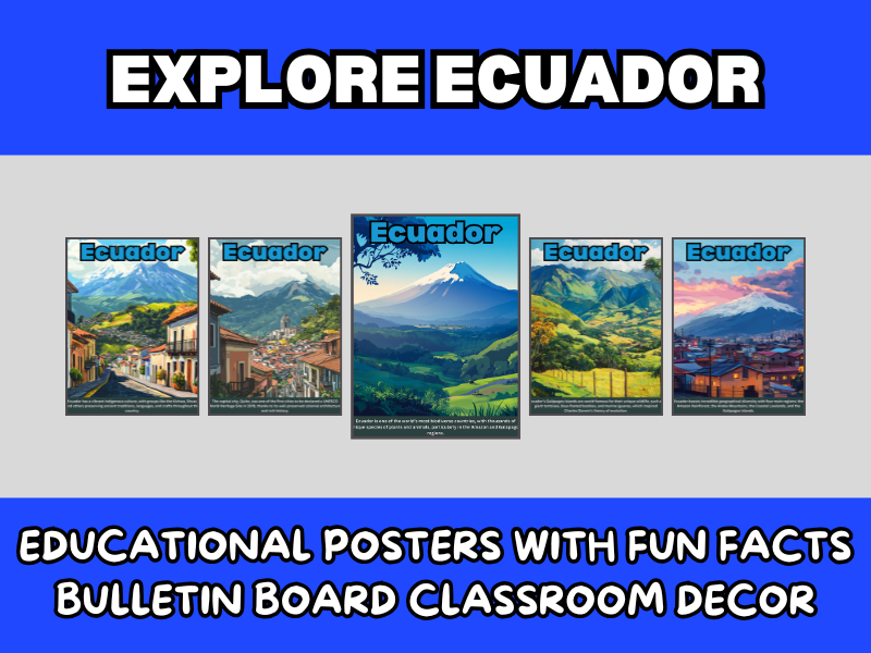 Explore Ecuador – Educational Posters with Fun Facts | Bulletin Board ...